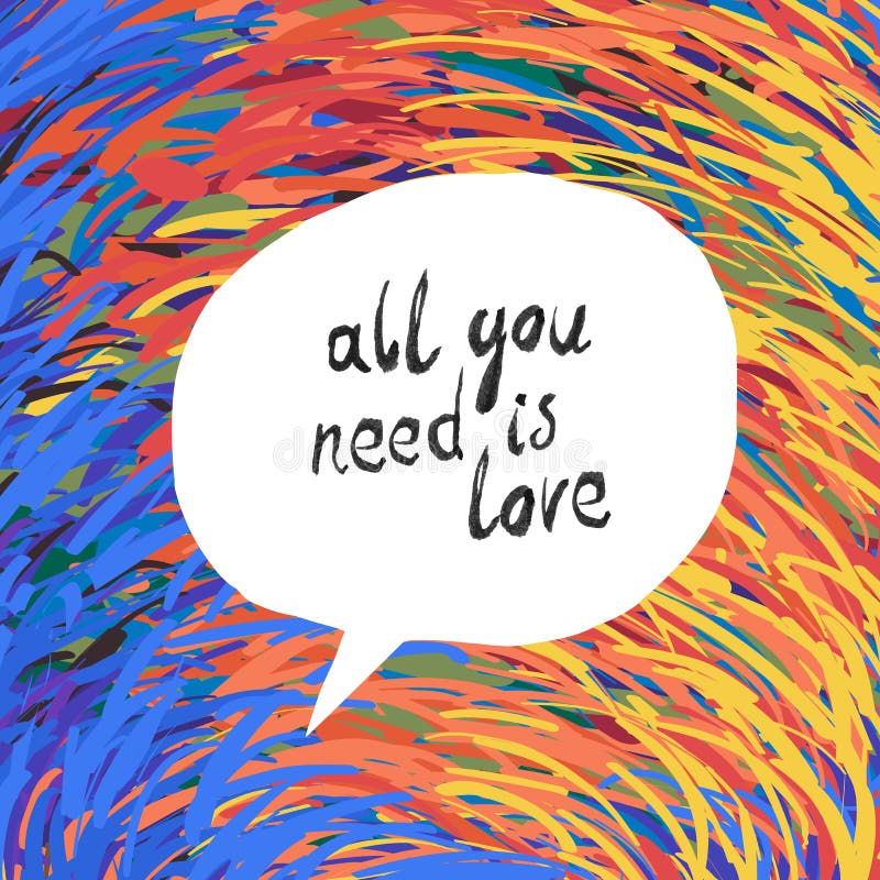 All You Need is Love Poster. Vector Illustration Stock Vector ...