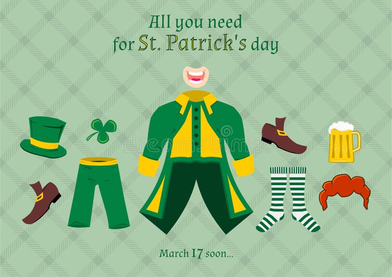 Irish Jig, Illustration for Saint Patrick S Day Stock Vector ...