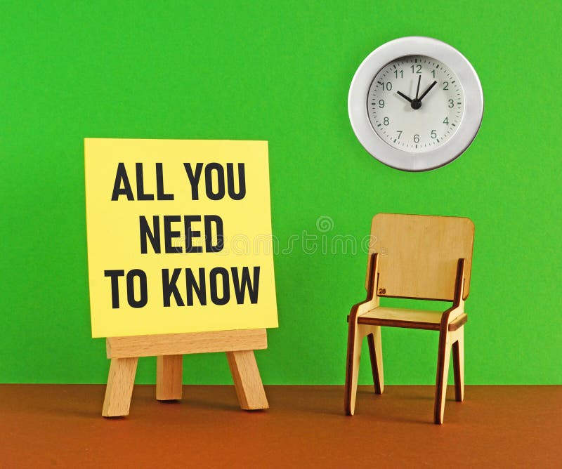 All You Need To Know is Shown Using the Text on the Blackboard Stock ...