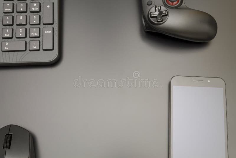 Tech stuff on a desk stock image. Image of desk, concept - 110185267