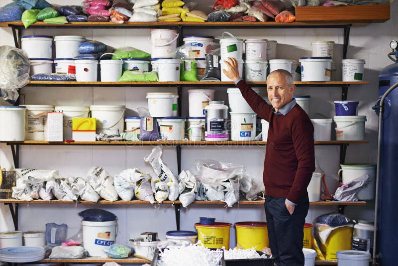 For All Your Crafting Needs. a Store Owner Standing in Front of His ...