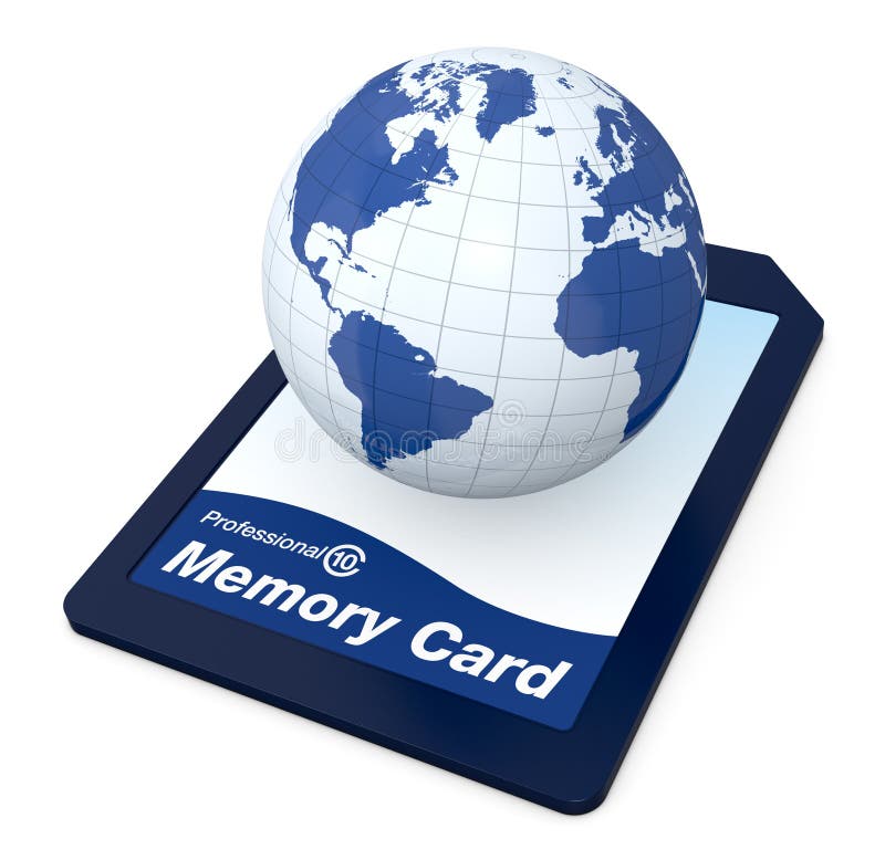 All Your Data in a Memory Card Stock Illustration - Illustration of ...