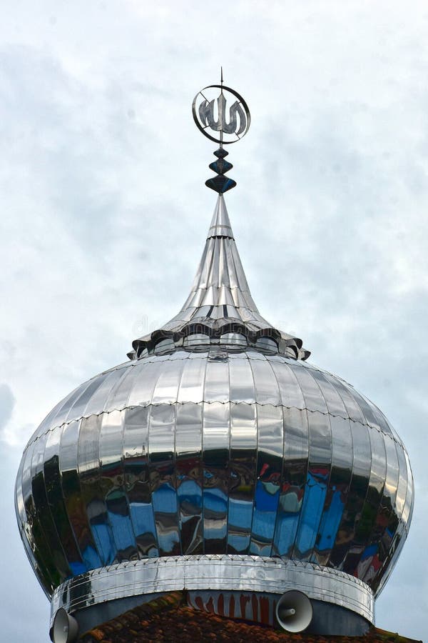 Allah in the mosque dome stock photo. Image of sharjah - 193552048