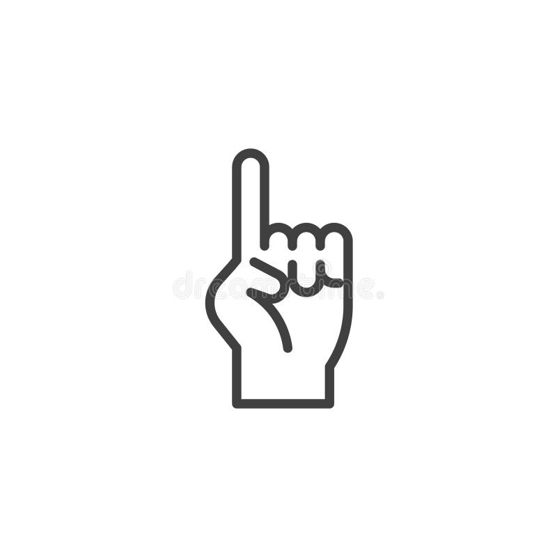 Allah is One Gesture Line Icon Stock Vector - Illustration of number ...