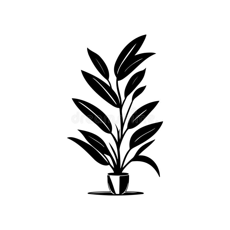 Allamanda Icon Hand Draw Black Plant Logo Symbol Perfect Stock Vector ...