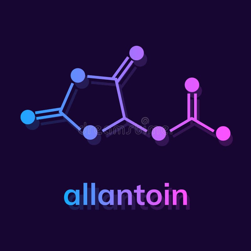 Allantoin chemical formula stock vector. Illustration of comfrey ...