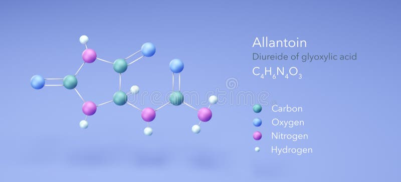 Allantoin, Diureide Glyoxylic Acid, Molecular Structures, 3d Model ...