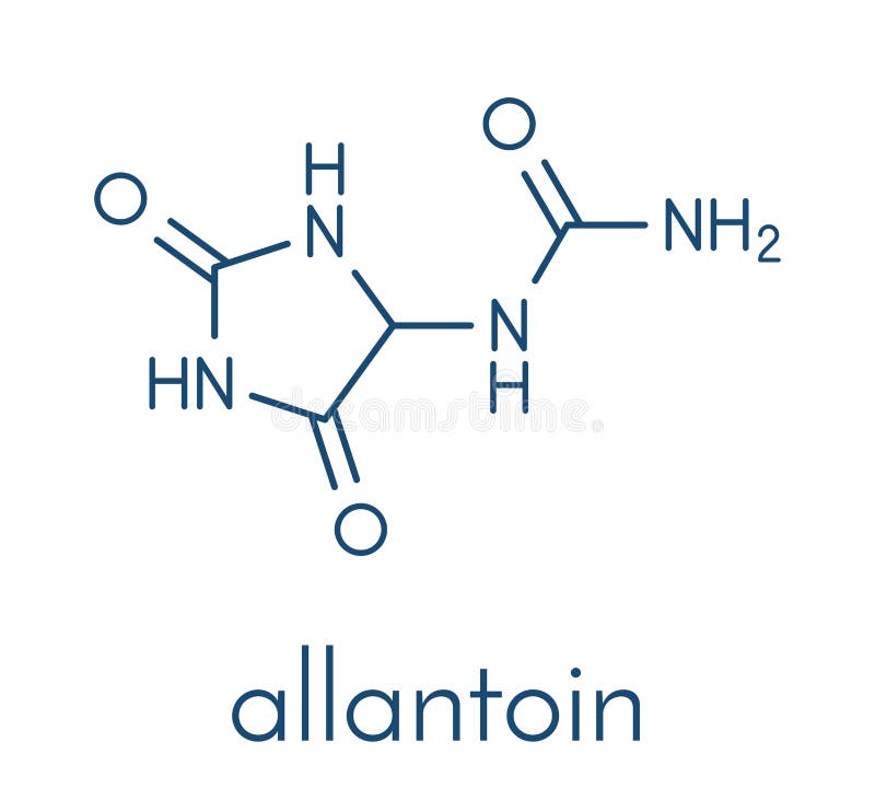 Allantoin Molecule. Often Used in Cosmetics Stock Illustration ...