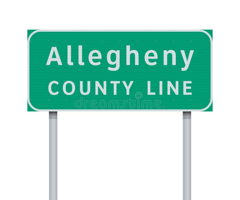 Allegheny County Line Road Sign Stock Vector - Illustration of ...