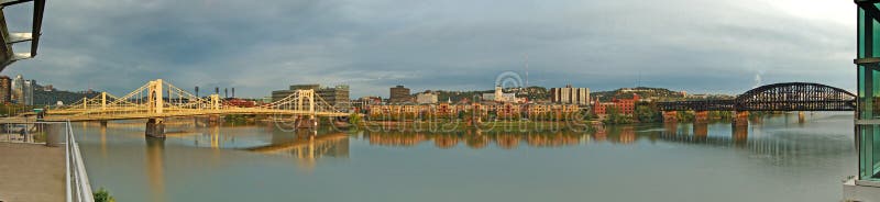 Allegheny river panorama. stock photo. Image of pennsylvania - 8665540