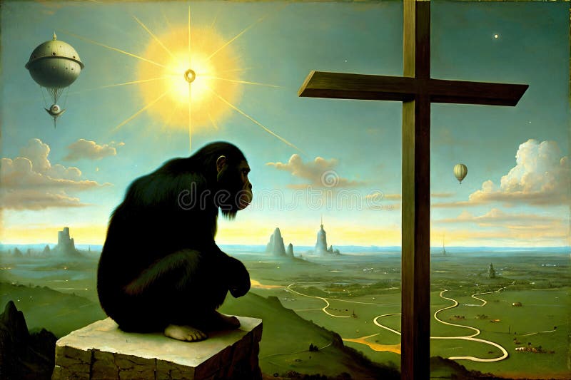 Allegorical Conceptual Painting on the Development of Human ...