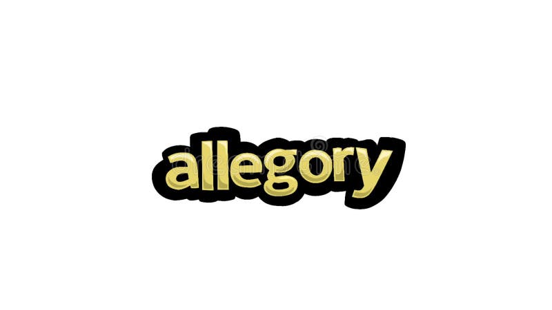 ALLEGORY Writing Vector Design on a White Background Stock Footage ... ALLEGORY Writing Vector Design on a White Background Stock Footage ...