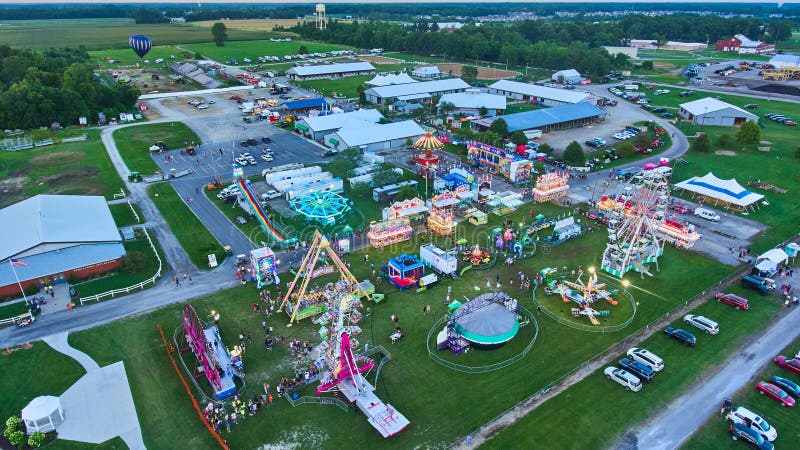Allen County Fair Carnival in Indiana during Dusk Editorial Image ...