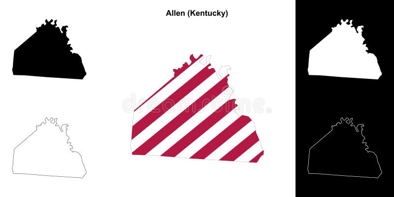 Allen outline map stock vector. Illustration of allen - 323911248