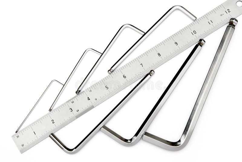 Allen key set with ruler stock photo. Image of allen - 23287356