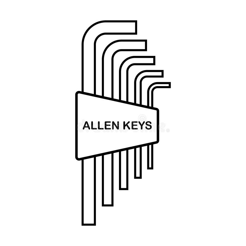 Allen keys icon stock vector. Illustration of removing - 268662187