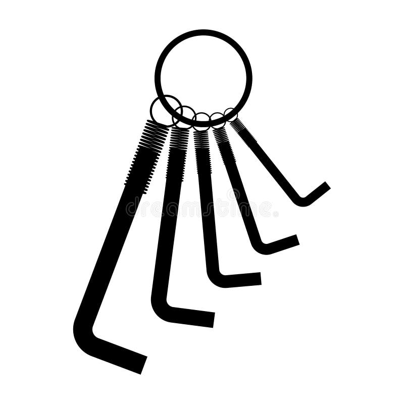 Allen keys icon stock vector. Illustration of business - 268662192