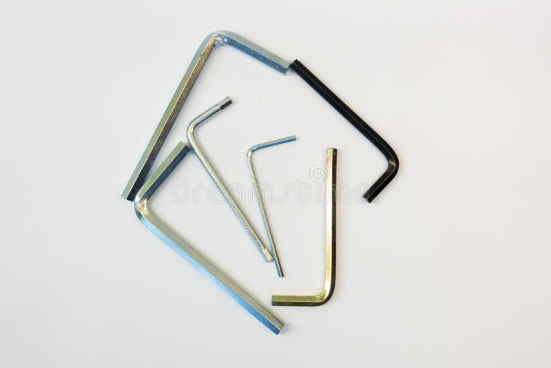 Allen Keys in Various Sizes Stock Image - Image of hexkeys, tool: 205730393