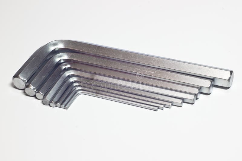 Allen key stock image. Image of white, tool, order, steel - 29931565