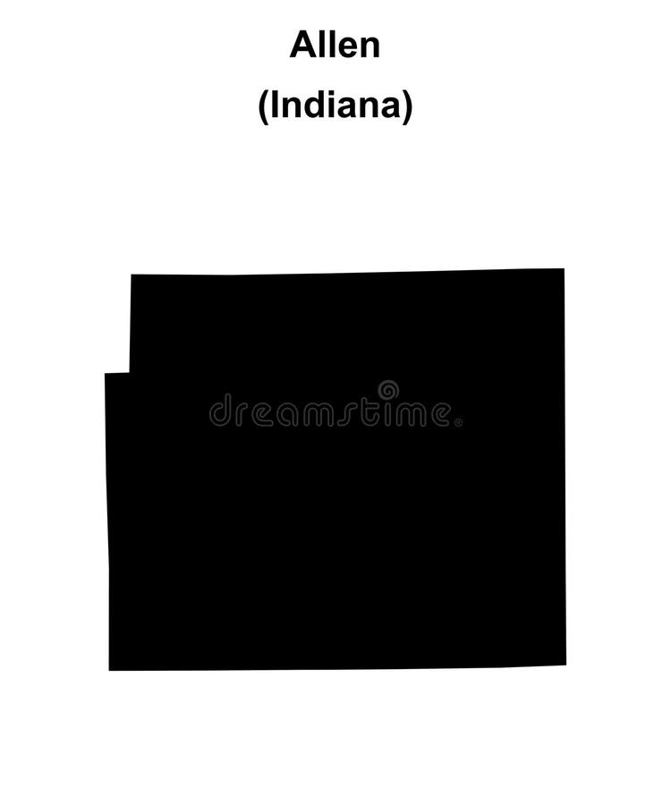 Allen outline map stock illustration. Illustration of icon - 361546057