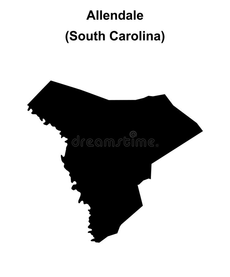 Allendale outline map stock vector. Illustration of detailed - 361756358