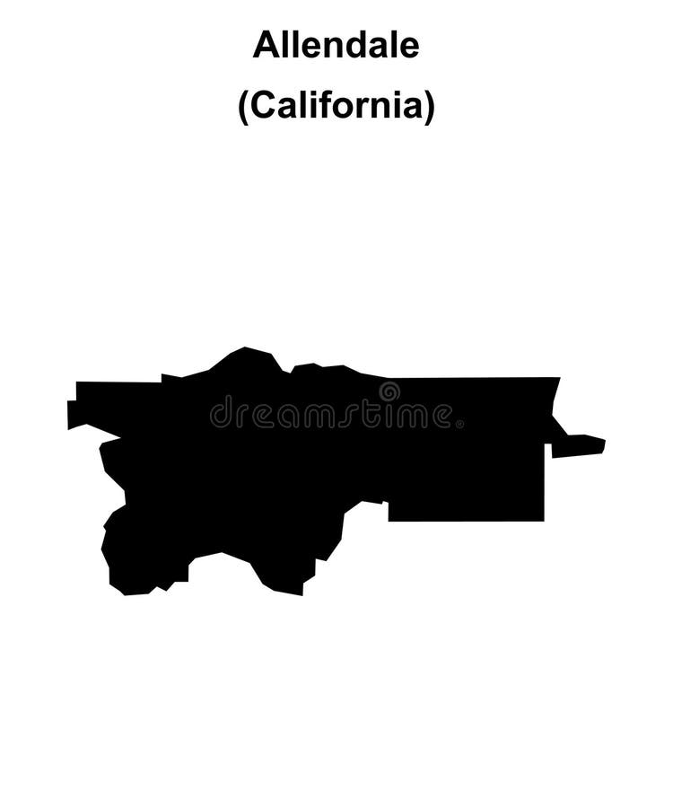 Allendale outline map stock vector. Illustration of city - 386054903
