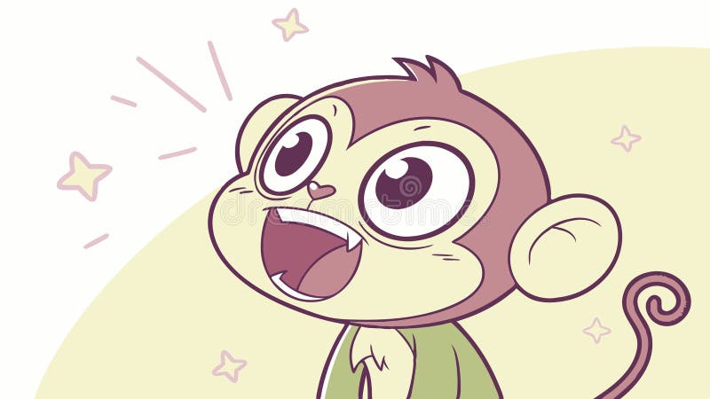 Allens Swamp Monkey Excited Lies Ocean Tree Vector Stock Vector ...