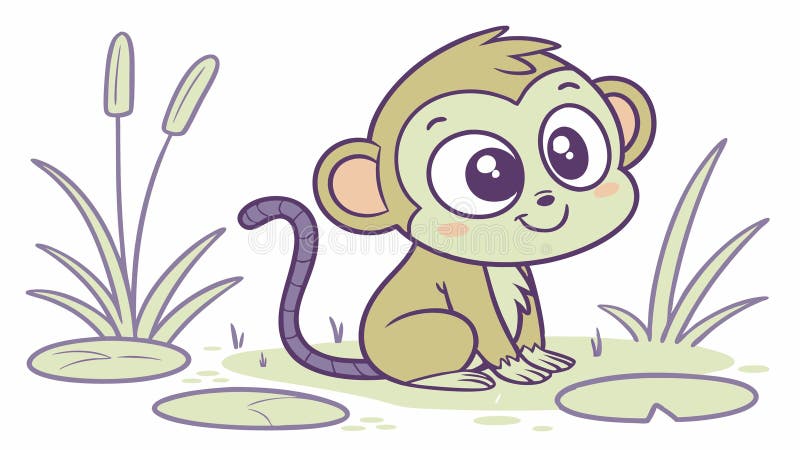 Allens Swamp Monkey Exhausted Looks Office TV Vector Stock Vector ...