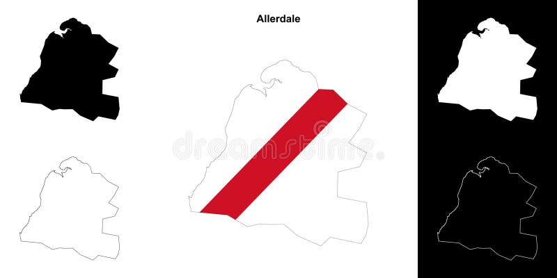 Allerdale outline map stock vector. Illustration of icon - 334900348
