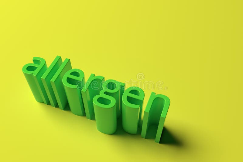 Allergen, 3D Rendering. CGI Keywords. for Graphic Design or Background ...