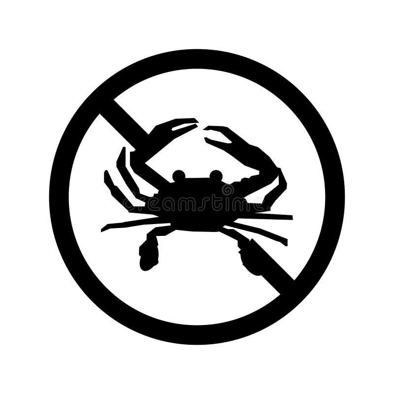 No Shellfish Sign stock vector. Illustration of barnacle - 15642602