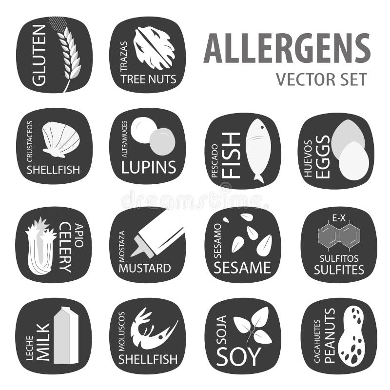 Food Allergen Icons Stock Illustrations – 837 Food Allergen Icons Stock ...