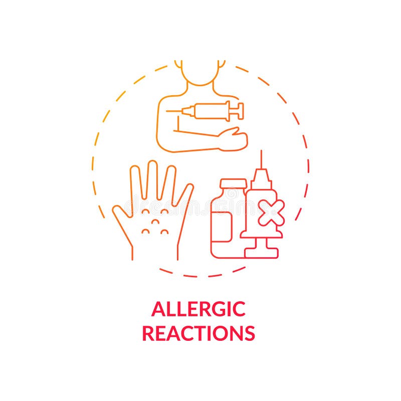Allergic Reactions Red Gradient Concept Icon Stock Vector ...