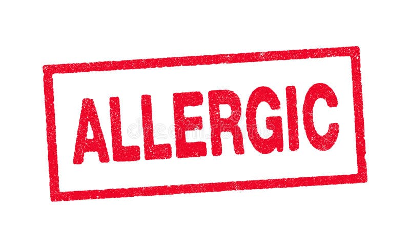 Allergic red ink stamp stock illustration. Illustration of tampon ...