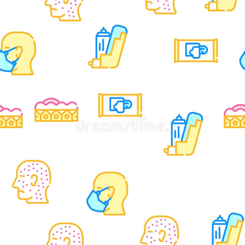 Allergy Health Problem Vector Seamless Pattern Stock Illustration ...