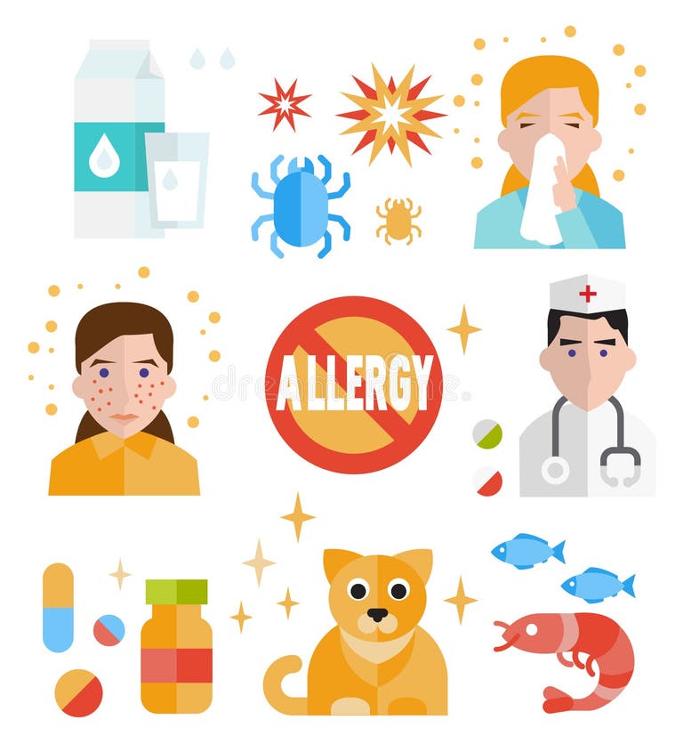 Allergy Icon Set Stock Illustrations – 18,628 Allergy Icon Set Stock ...