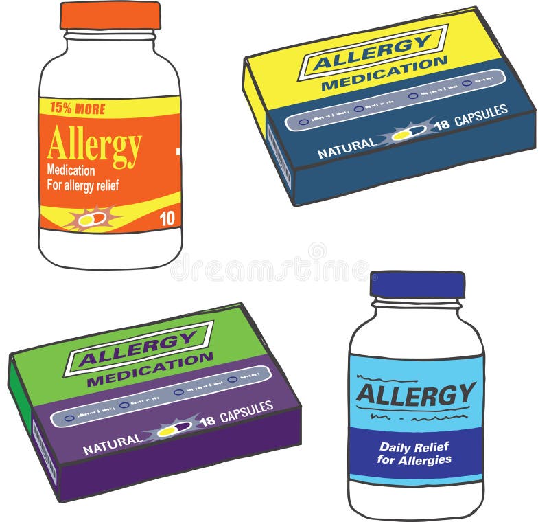 Allergy Medication stock vector. Illustration of container - 74661242