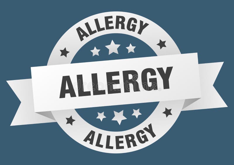 Allergy Round Ribbon Isolated Label. Allergy Sign Stock Vector ...