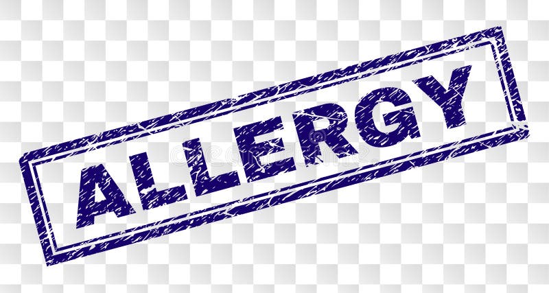 Scratched ALLERGY Rectangle Stamp Stock Vector - Illustration of ...