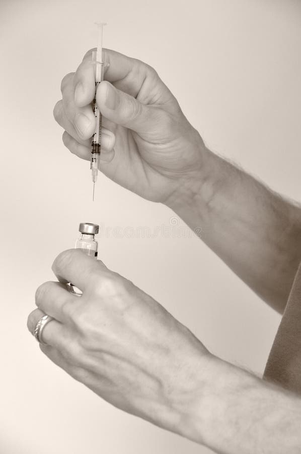 Allergy Syringe Self Injection Stock Photo - Image of safeguard ...