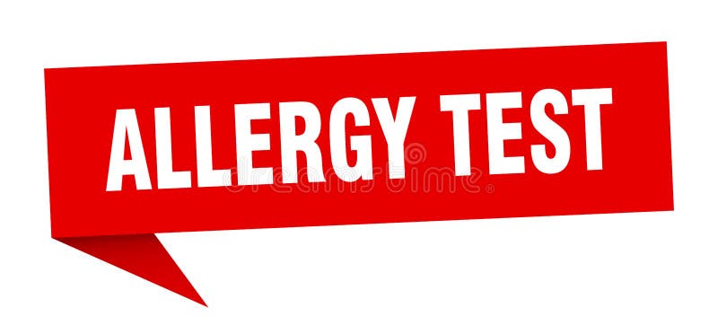 Allergy Test Banner. Allergy Test Speech Bubble Stock Vector ...