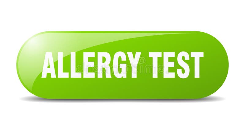 Allergy Test Button. Sticker. Banner. Rounded Glass Sign Stock Vector ...