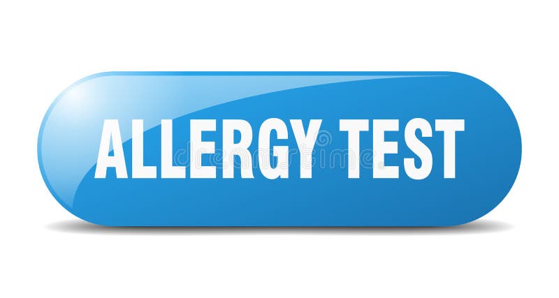 Allergy Test Button. Sticker. Banner. Rounded Glass Sign Stock Vector ...