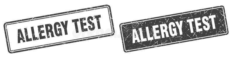 Allergy Test Stamp Set. Allergy Test Square Grunge Sign Stock Vector ...