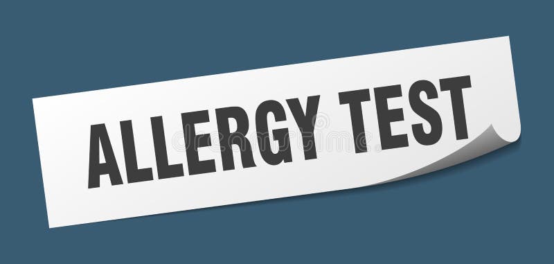 Allergy Test Sticker. Allergy Test Square Isolated Sign Stock Vector ...