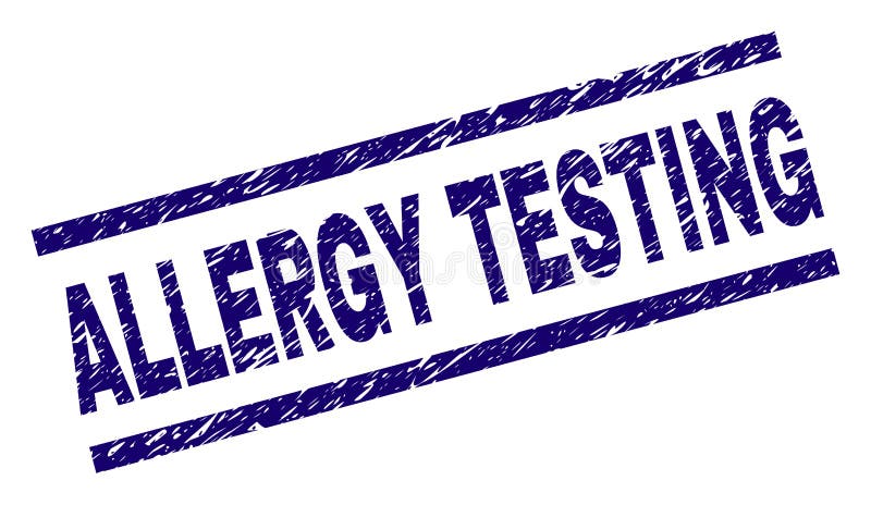 Scratched Textured ALLERGY TESTING Stamp Seal Stock Vector ...