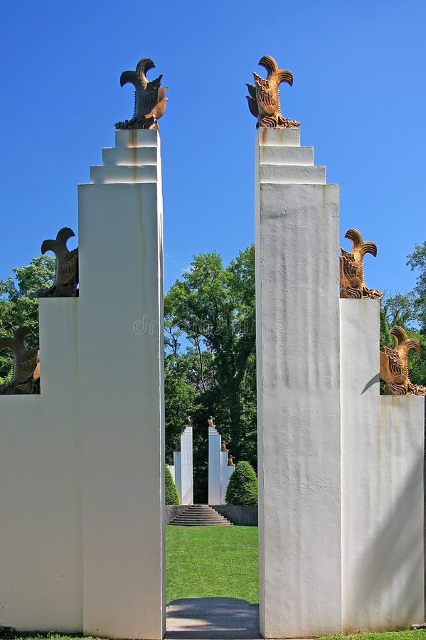 Allerton park stock image. Image of blue, alley, flowers - 39051911
