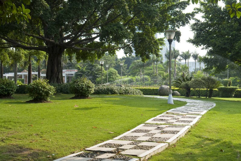 Stone garden alley stock image. Image of ratchel, round - 17767131