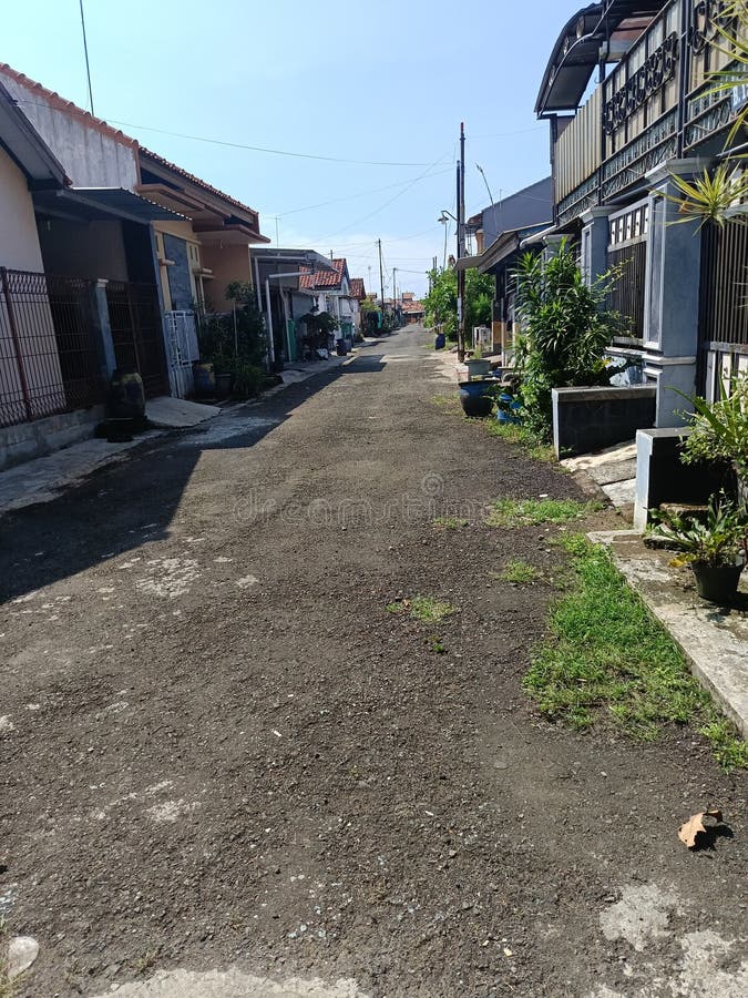 An Alley in a Housing Complex Editorial Image - Image of shrub, fruit ...