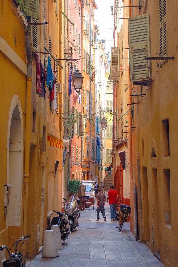 Alley - Nice editorial image. Image of dazur, alley, narrow - 83584645